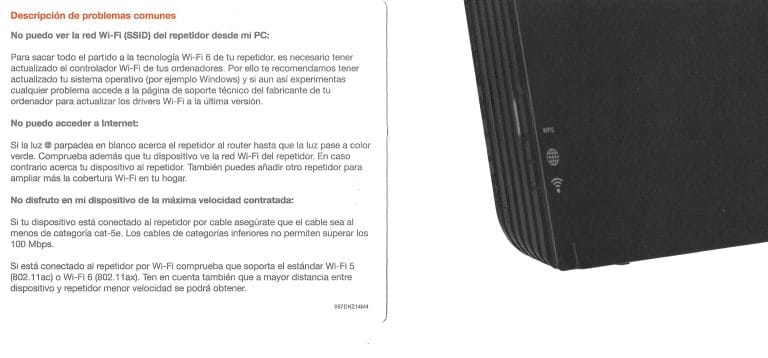 Repetidor Wifi 6 mplificador Sercomm Orange